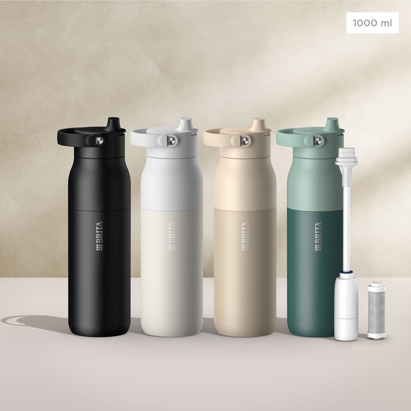 BRITA LARQ Filter-Trinkflasche – starke Filtration, reines T